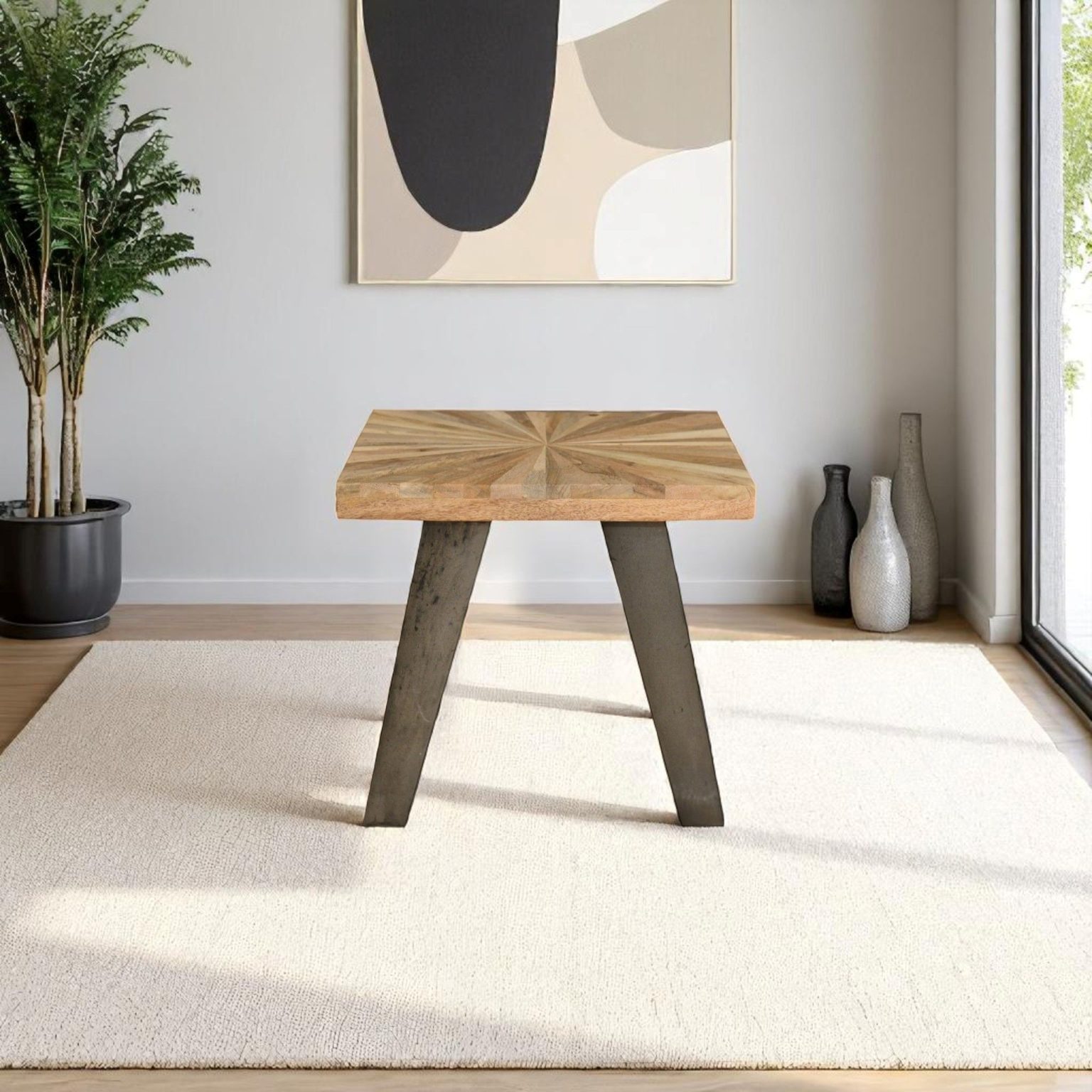 Goa Sunburst Lamp Table | Willoby's Furniture Co